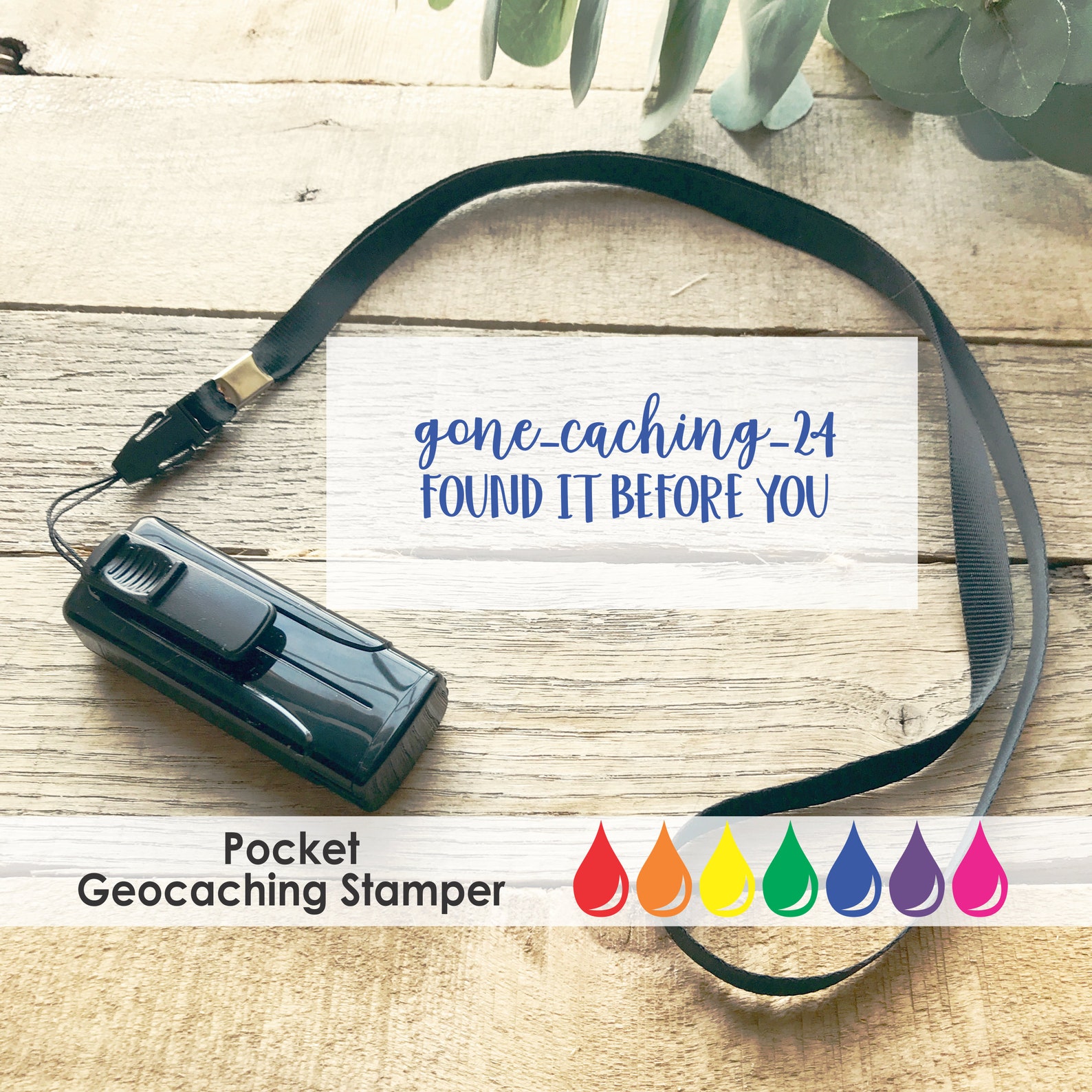 Geocaching Stamp Geocache Name Stamp Self-inking Pocket - Etsy