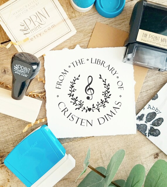 Music Library Stamp Music Belongs to Self-inking or Rubber | Etsy