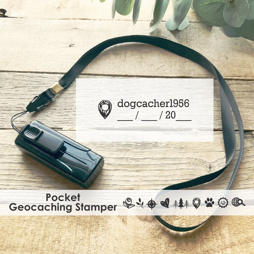 Geocaching Stamp Name Geocache Stamp With Choice of Icons - Etsy