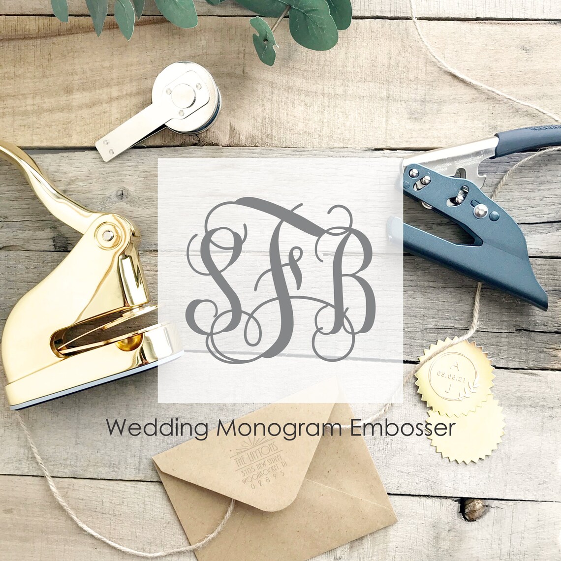 Monogram Embosser Wedding Embosser Custom Embossing Stamp | Etsy