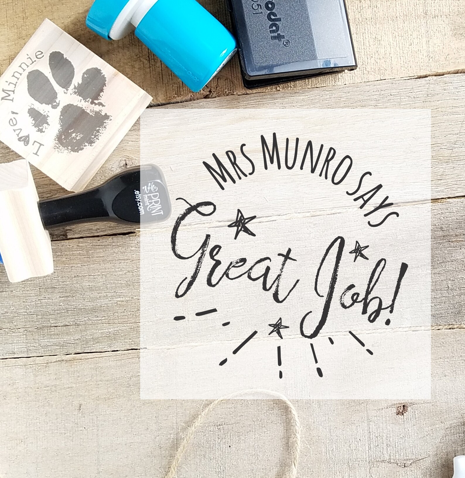 Reward Stamp With Great Job Homework Stamp Rubber Stamp - Etsy
