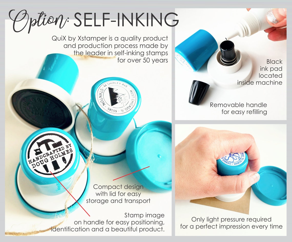 Hand Made by Stamp Handmade by Tags Stamp Custom Made by - Etsy