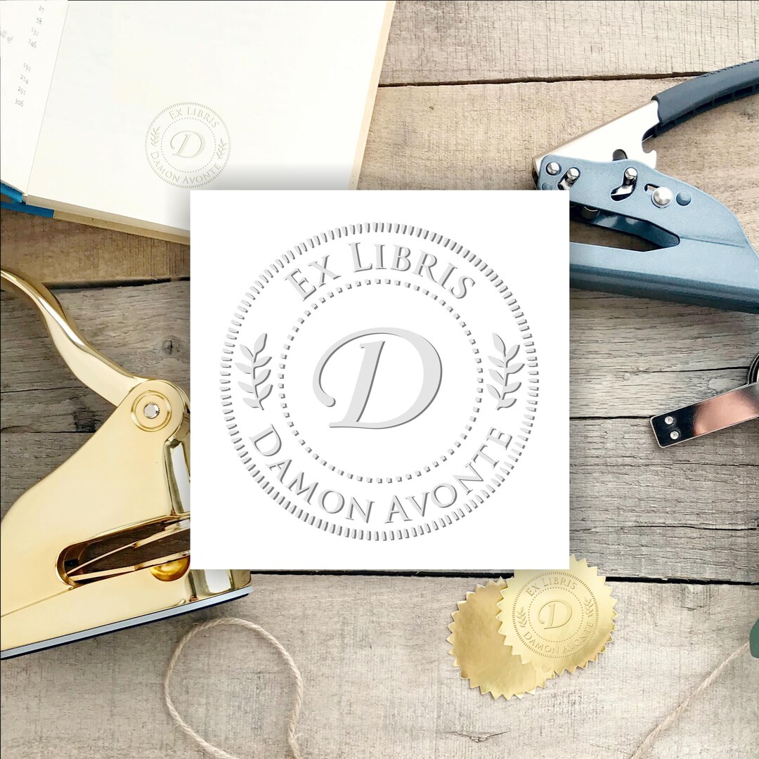 Book Embosser- Custom Embossing Stamp- Library Embosser- Personalized ...