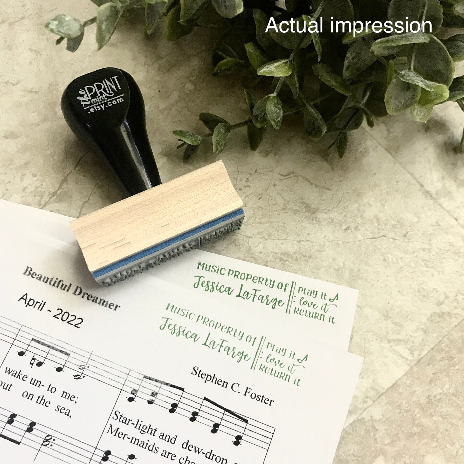 Music Stamp Music Teacher Gift Custom Music Self-inking - Etsy