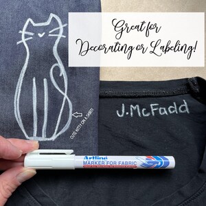 White Fabric Marker, Permanent White Clothing Marker, Artline Japanese ...