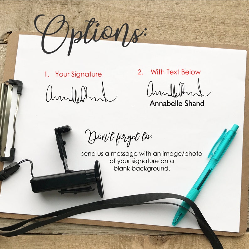 Pocket Signature Stamp Personalized Name Stamper Self-inking - Etsy