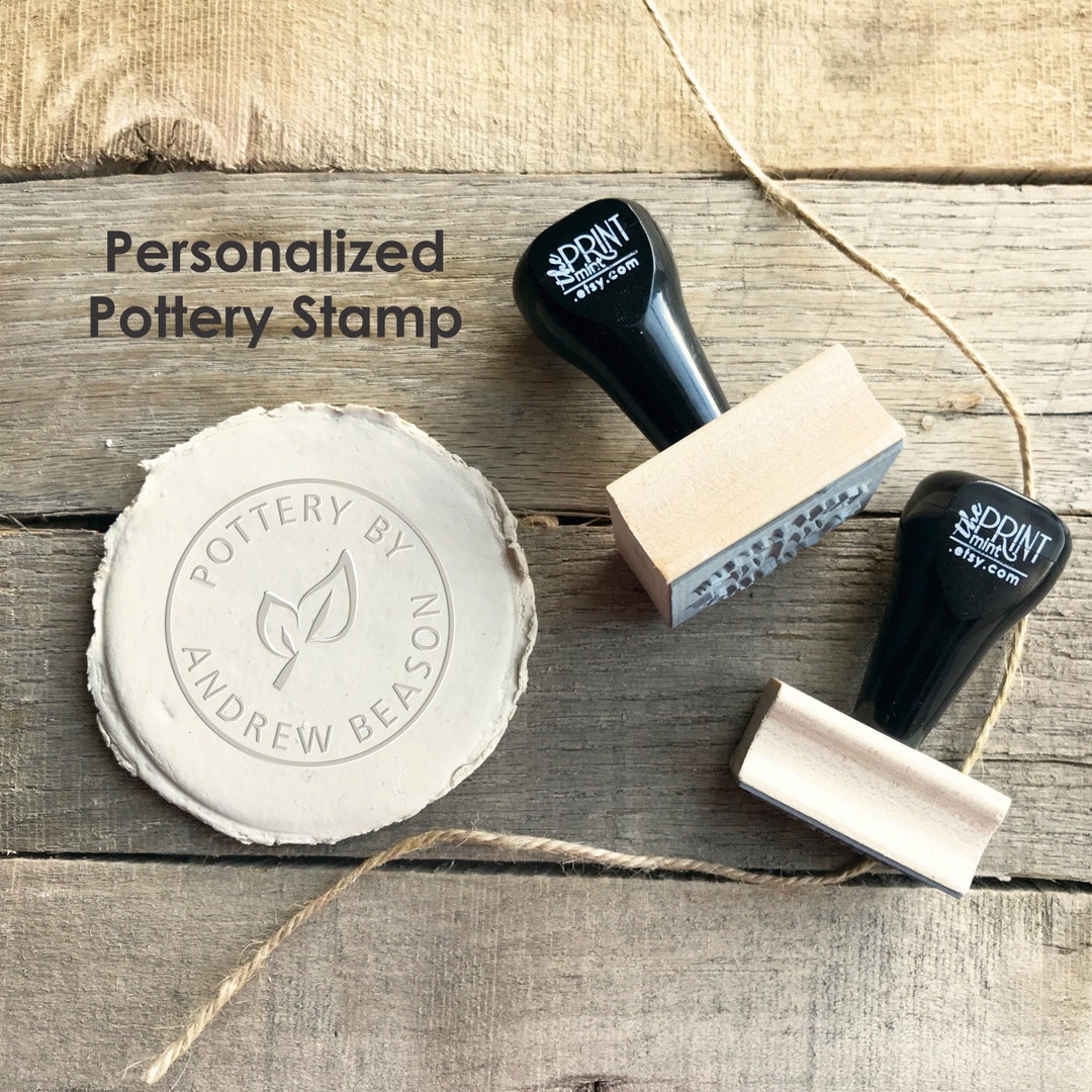 Personalized Pottery Stamp, Custom Stamp for Clay, Potter's Signature ...