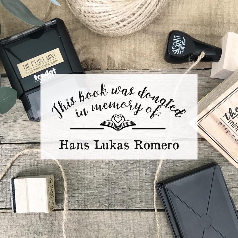 Book Plate Self Ink Stamp - Etsy