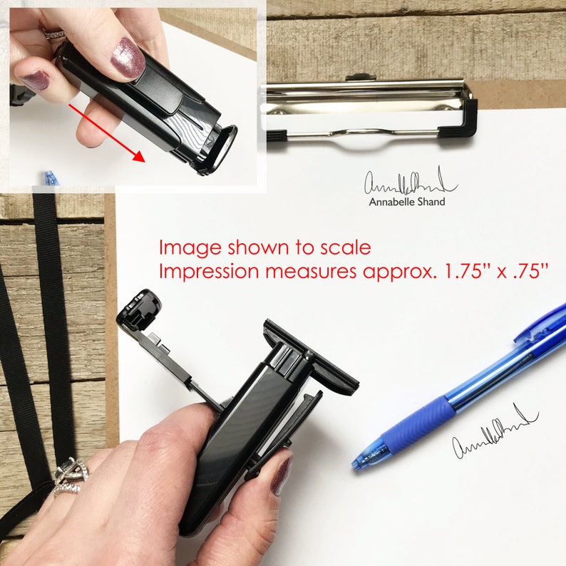 Pocket Signature Stamp Personalized Name Stamper Self-inking - Etsy