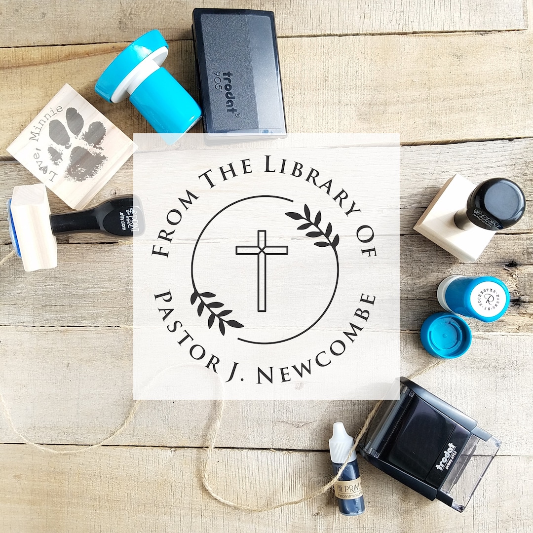 Church Book Stamp, Wood or Self-inking, Personalized Pastor Gift ...