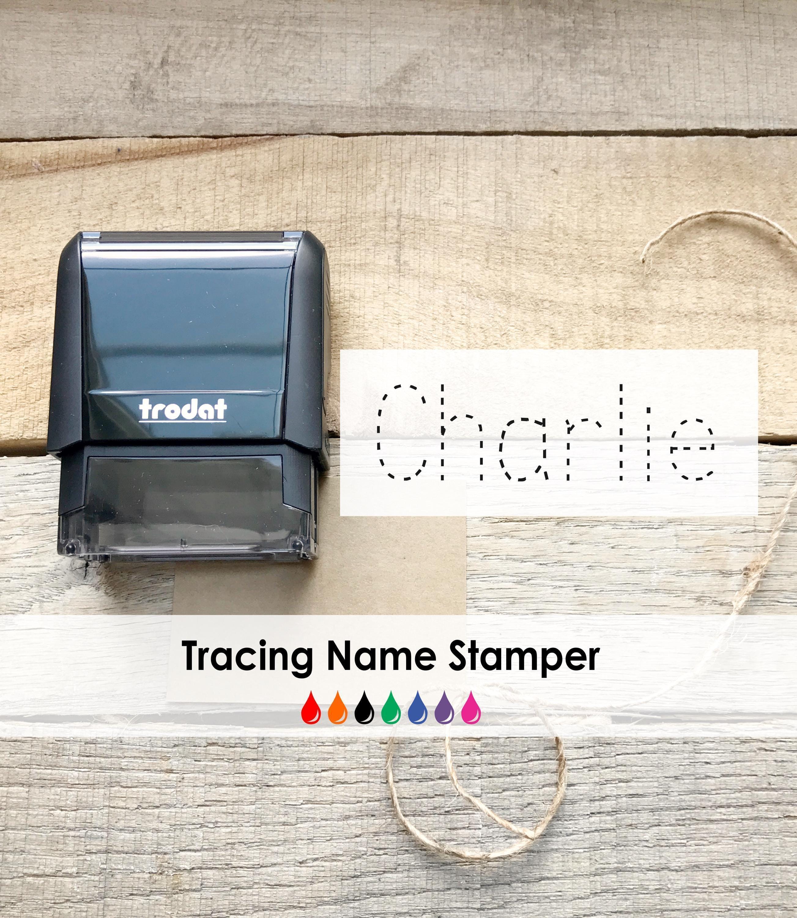 Tracing Name Stamp for Children, Traceable Name Self-inking, Kid's Name ...