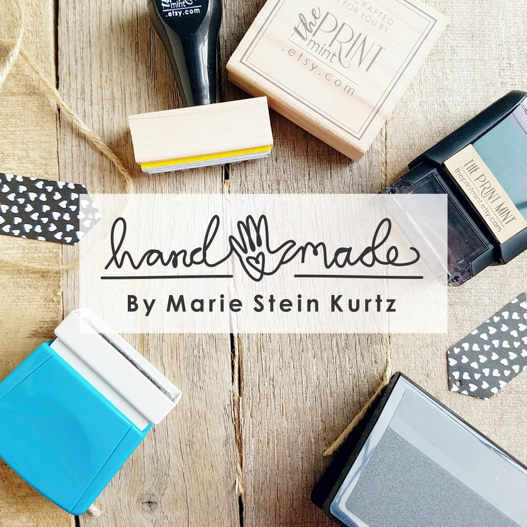 Hand Made by Stamp, Handmade by Tags Stamp, Custom Made by Rubber Stamp ...