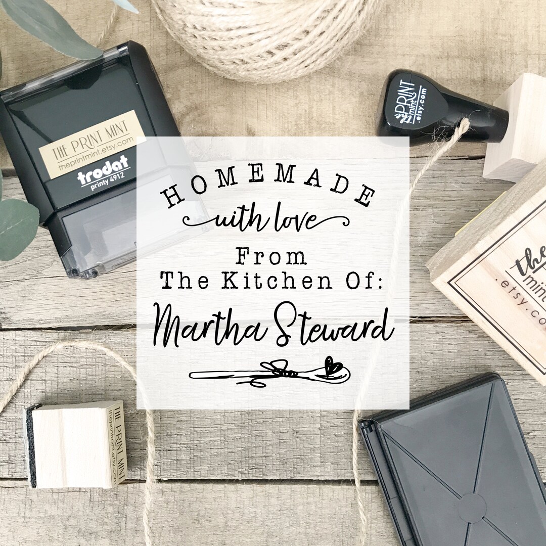 From the Kitchen of Stamp, Personalized Baker Stamp in Self-inking or ...