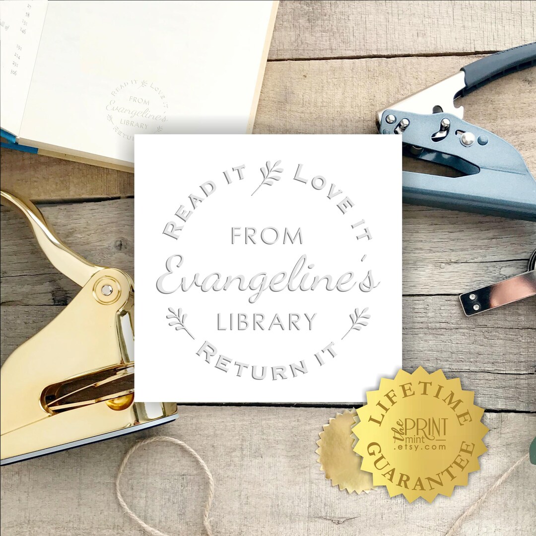 Read It, Love It, Return It Book Embosser- Custom Embossing Stamp ...