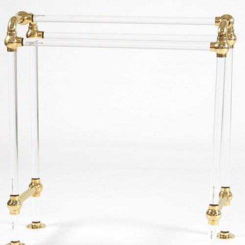 25 Towel Bar Lucite Brass - Etsy