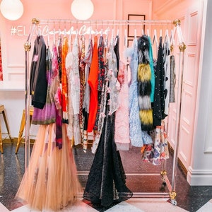 Lucite Rolling Clothes Rack, Boutique Clothing Rack and Decor, Heavy ...