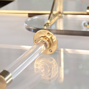Lucite Lucite Polished Nickel Projection Hook by Luxholdups, Wall ...
