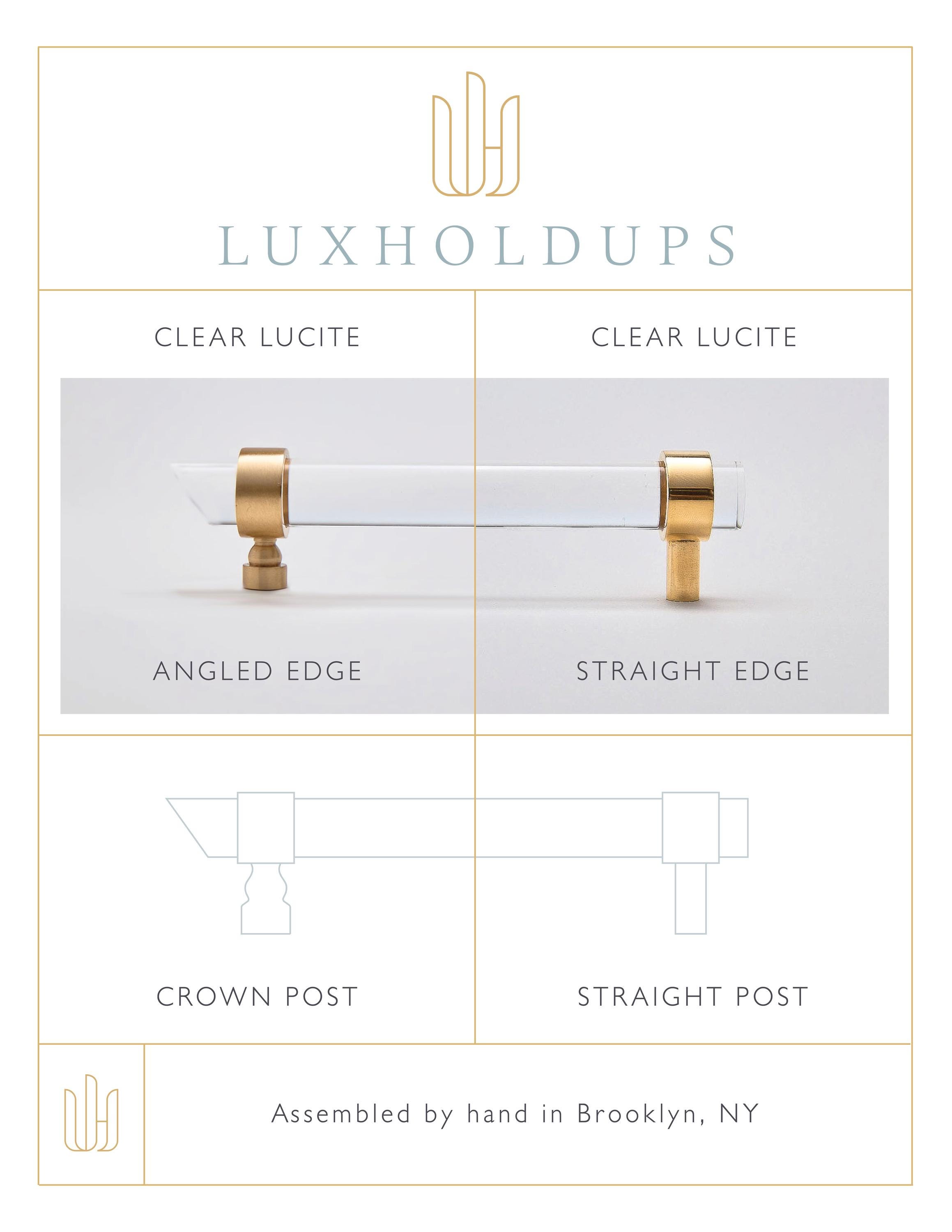 Lucite Bar Drawer Pull, Nickel Cabinet Hardware, Modern Luxholdups - Etsy