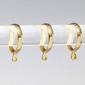 Solid Curtain Rings for Drapery Rod, Round Nickel or Brass Rings for ...