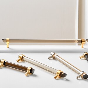 Lucite Drawer Toggle Dark Smoke - Straight Post - 3/4 DIA - Lucite ...