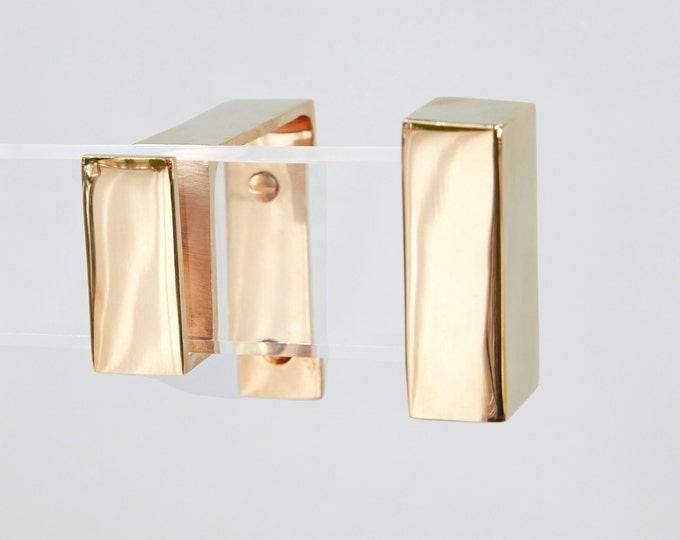 Rectangular Brass Curtain Rings for Lucite Curtain Rod, Brass Rectangle ...