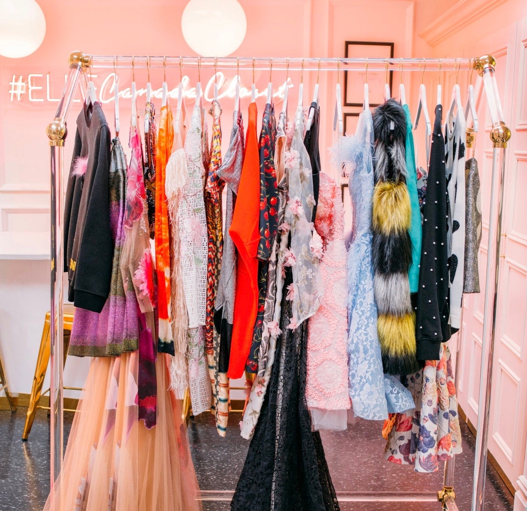 Lucite Clothing Rack for Retail Display, Brass Garment Rack for Clothes ...