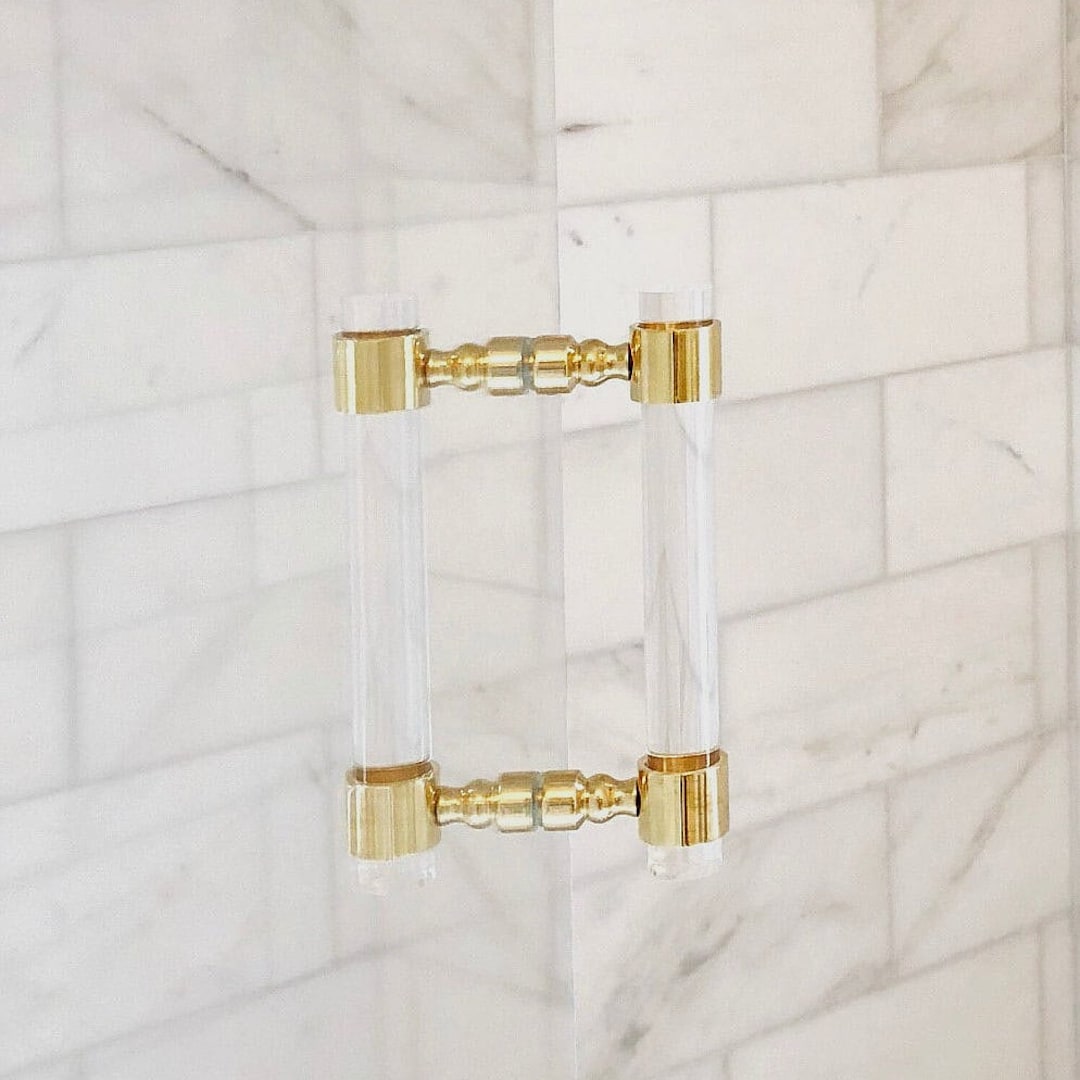 Lucite Shower Door Handle by Luxholdups, Lucite Back to Back Pulls W ...