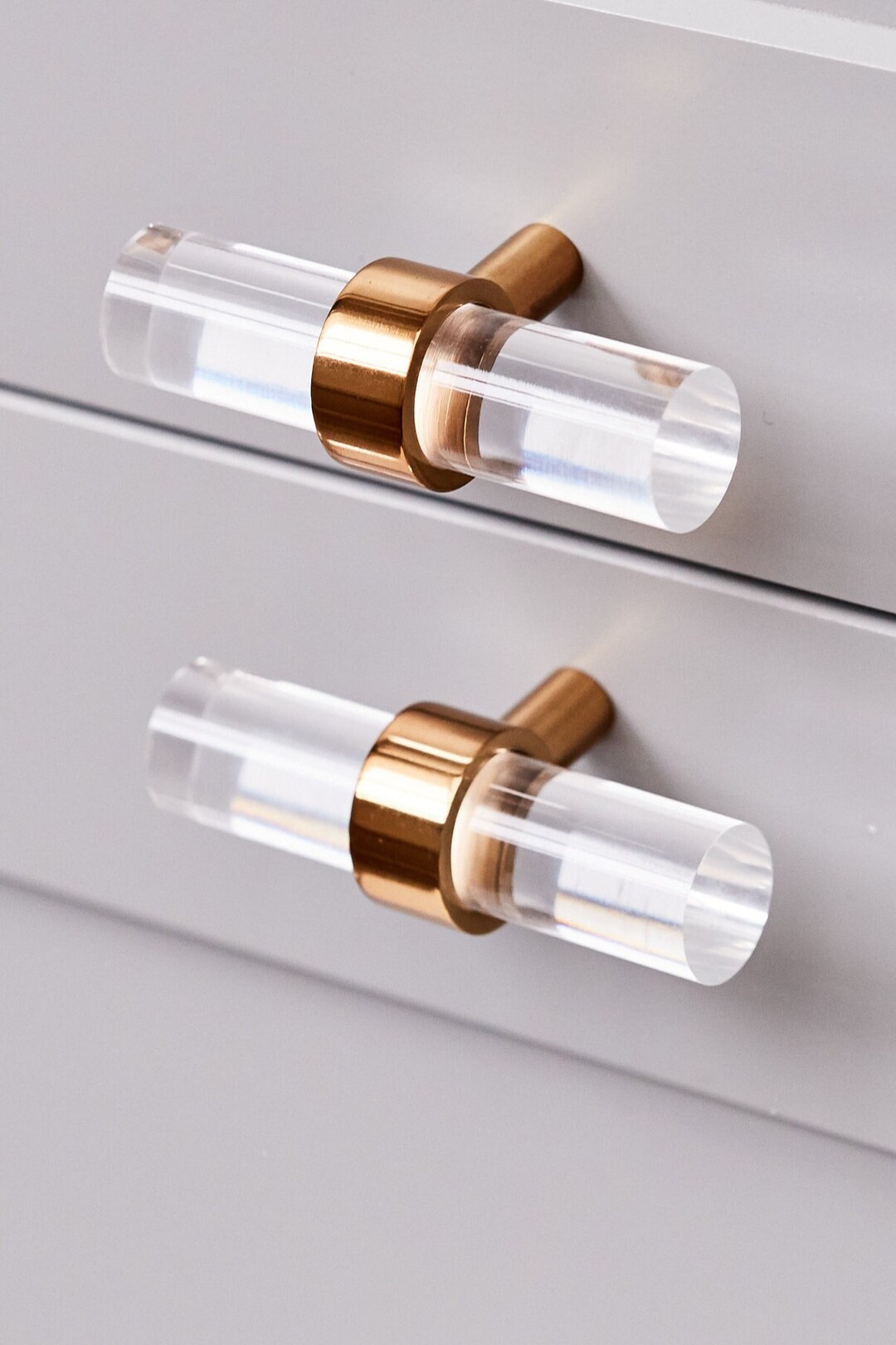 Lucite Drawer Toggle Straight Post - 3/4 DIA (polished Brass, Satin ...