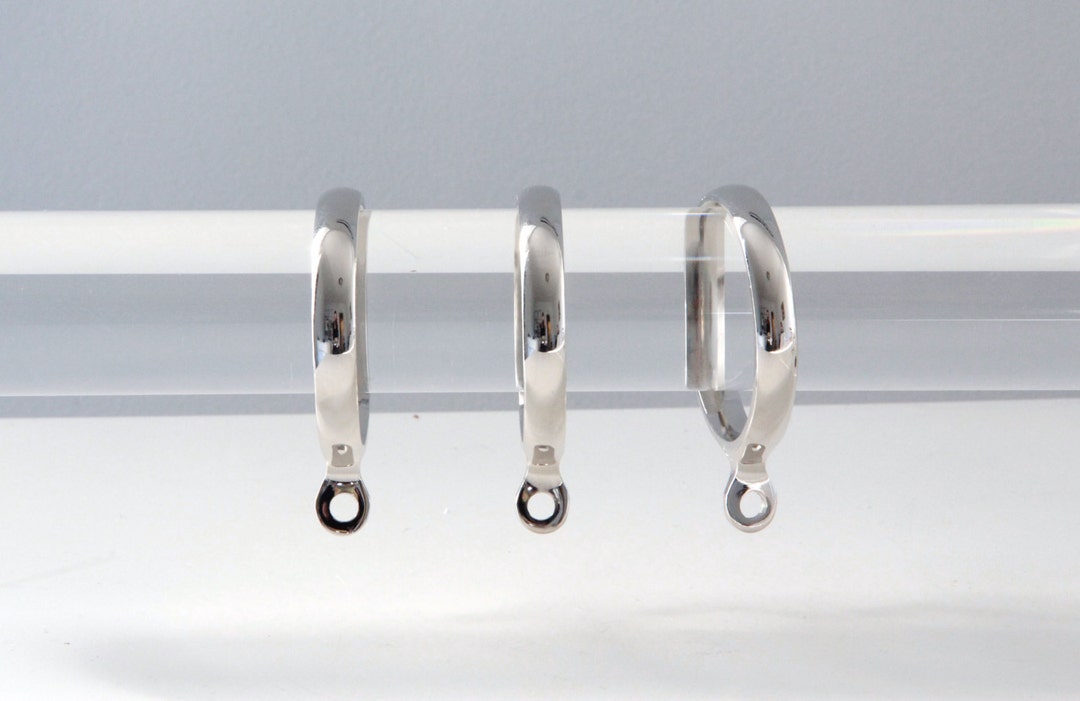 Solid Curtain Rings for Drapery Rod, Round Nickel or Brass Rings for ...