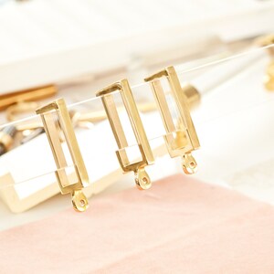 Rectangular Brass Curtain Rings for Lucite Curtain Rod, Brass Rectangle ...