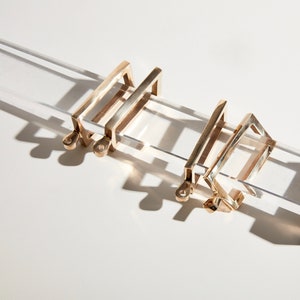 Rectangular Brass Curtain Rings for Lucite Curtain Rod, Brass Rectangle ...