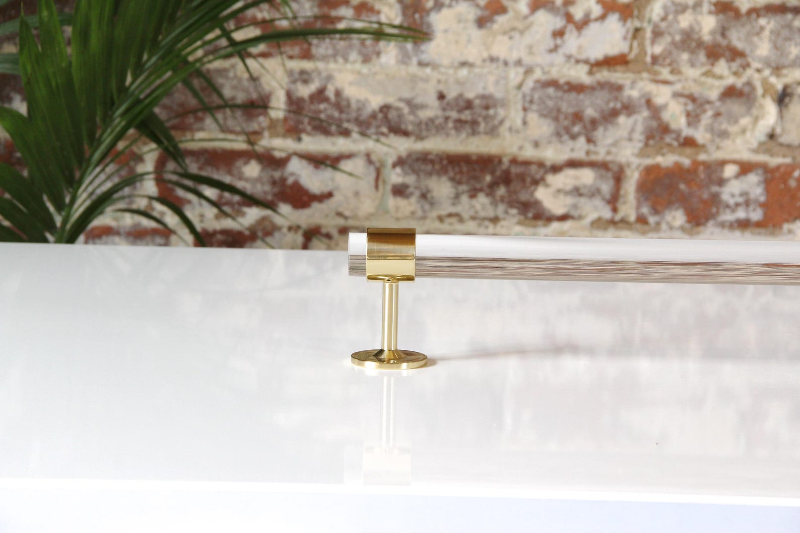 Modern Lucite Towel Bar With Brass Hardware, Luxury Bathroom Decor - Etsy