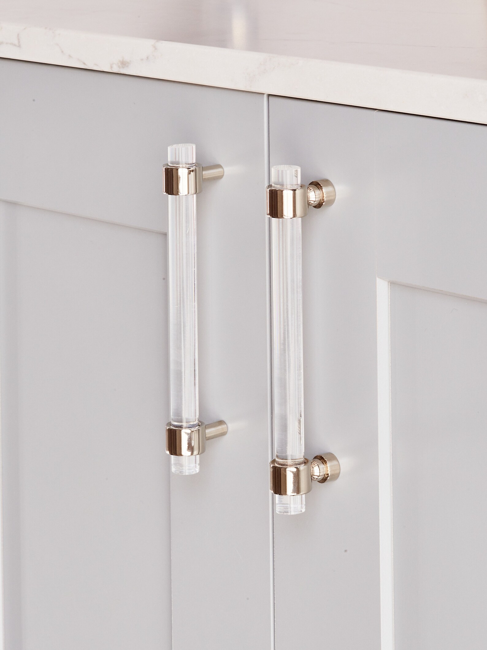 Lucite Drawer Pull Crown Post 1/2 in DIA chrome / Nickel Lucite Drawer ...
