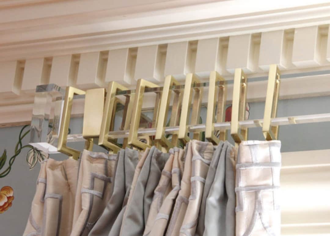 Clear Rectangular End Caps for Lucite Curtain Rods, Lucite Drapery ...