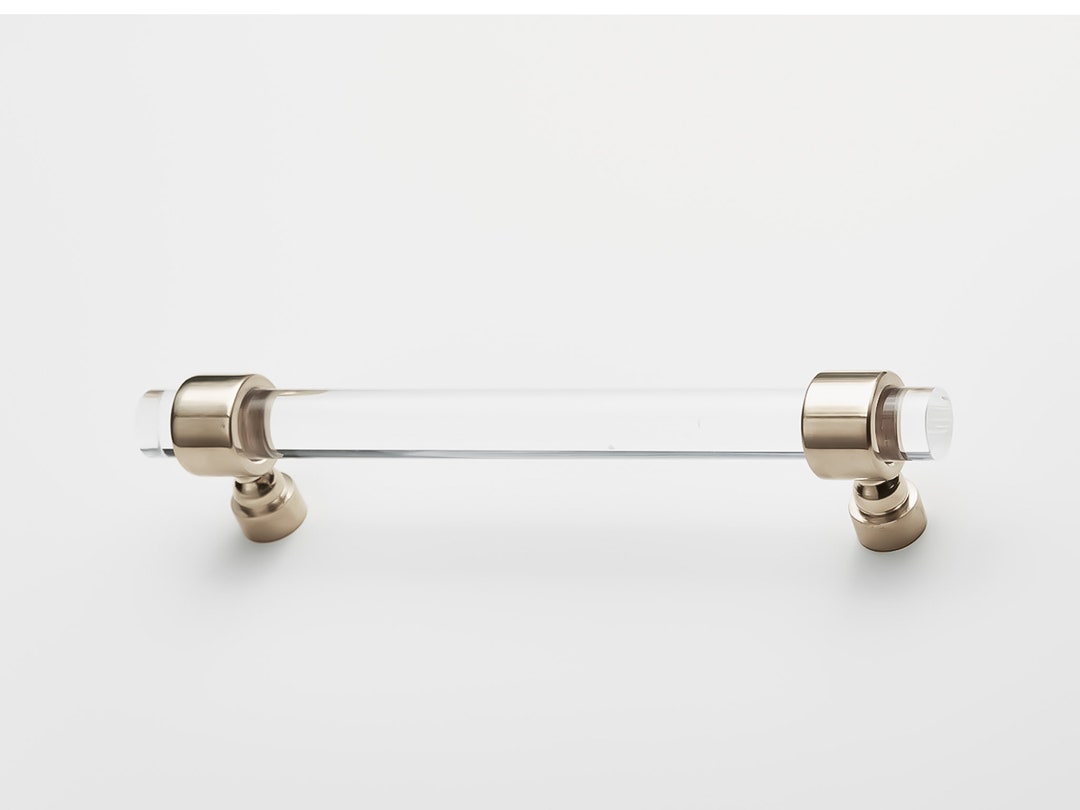 Luxholdups Cabinet Pulls Lucite W/ Nickel or Chrome Finishes, 1/2 ...