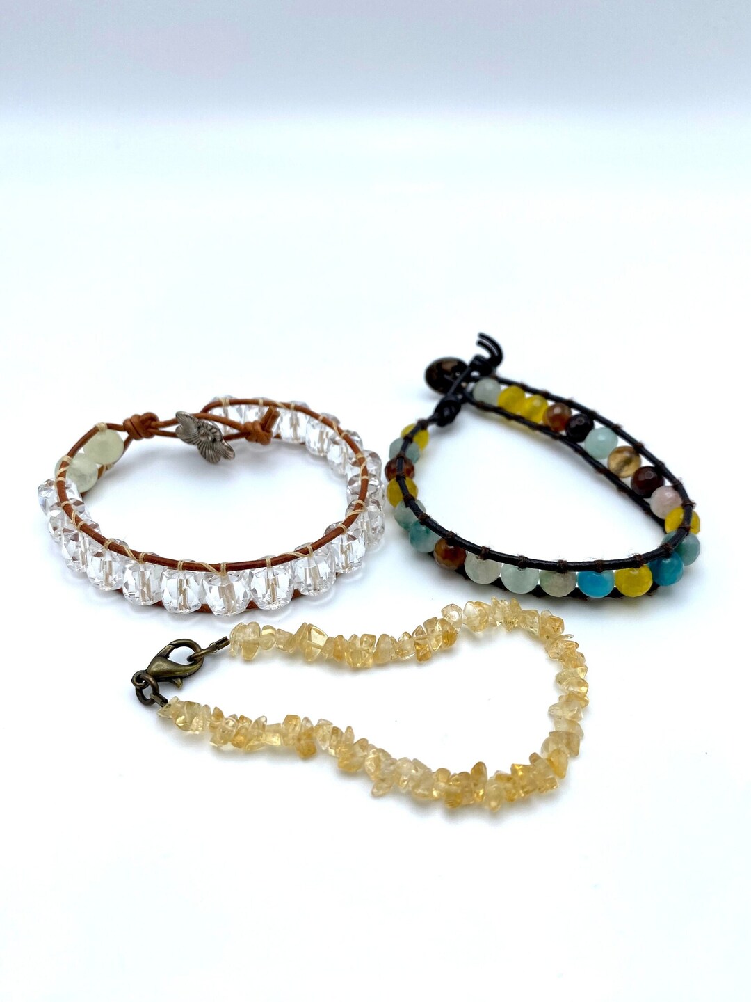 Handmade Genuine Stone Bracelets - Etsy