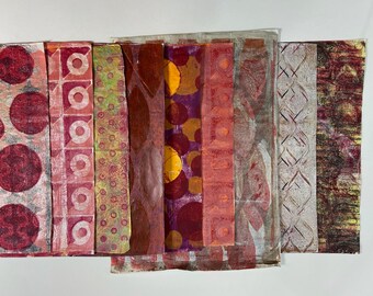 Translucent Collage Papers, Gelli Prints, Colorful Papers, Hand Painted ...