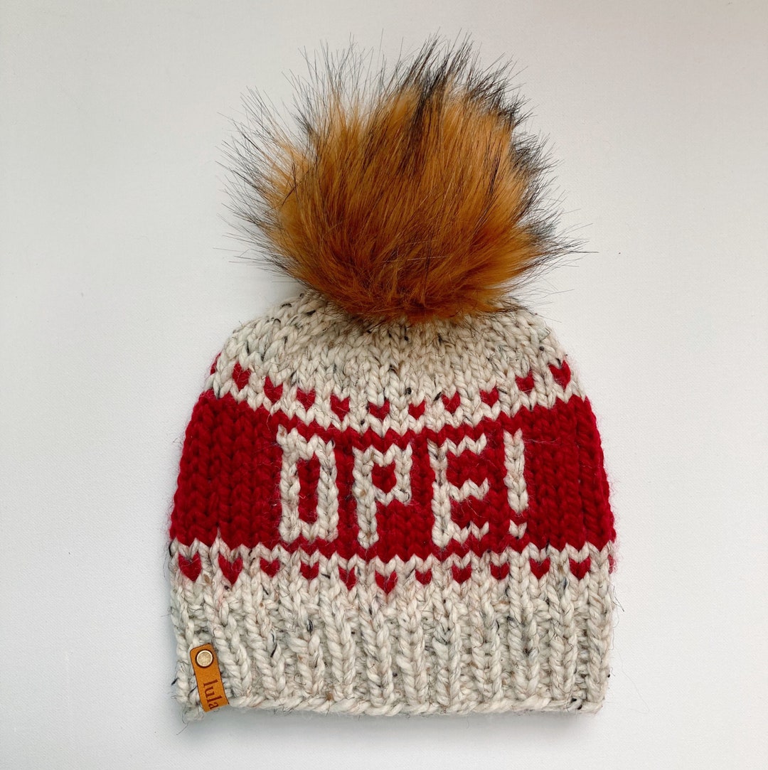 The OPE Beanie // Slouchy Knit Bean With Faux Fur Pom. Midwest Hat ...