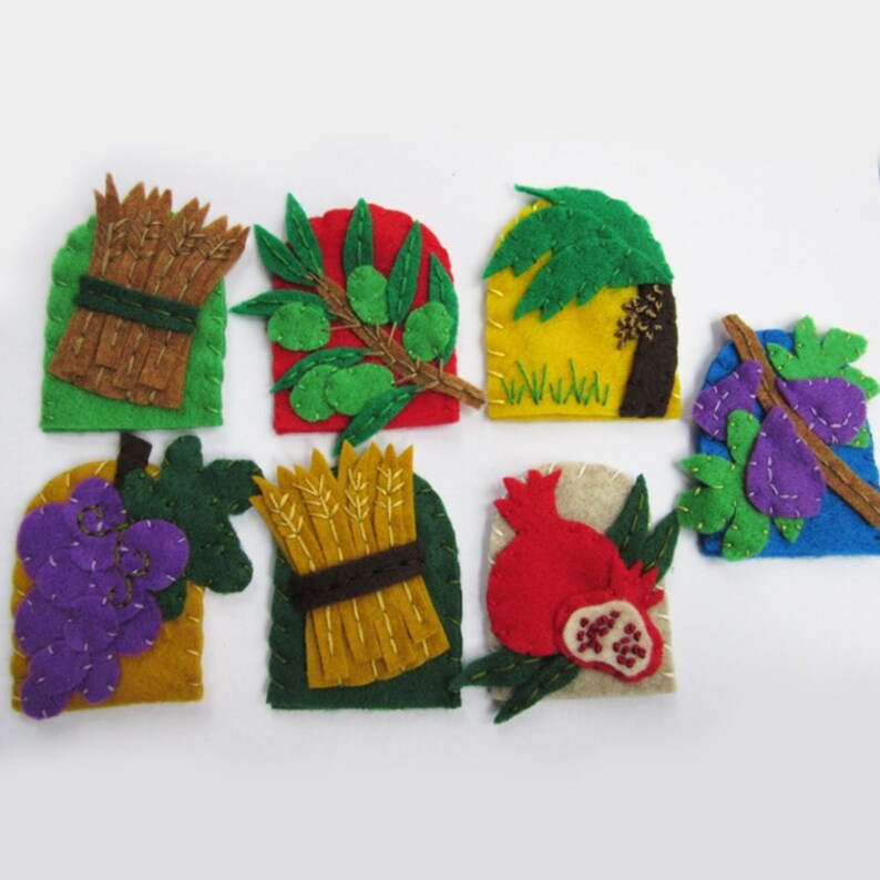 The Biblical Feast of First Fruit Pattern Bikkurim Finger Puppets Set ...