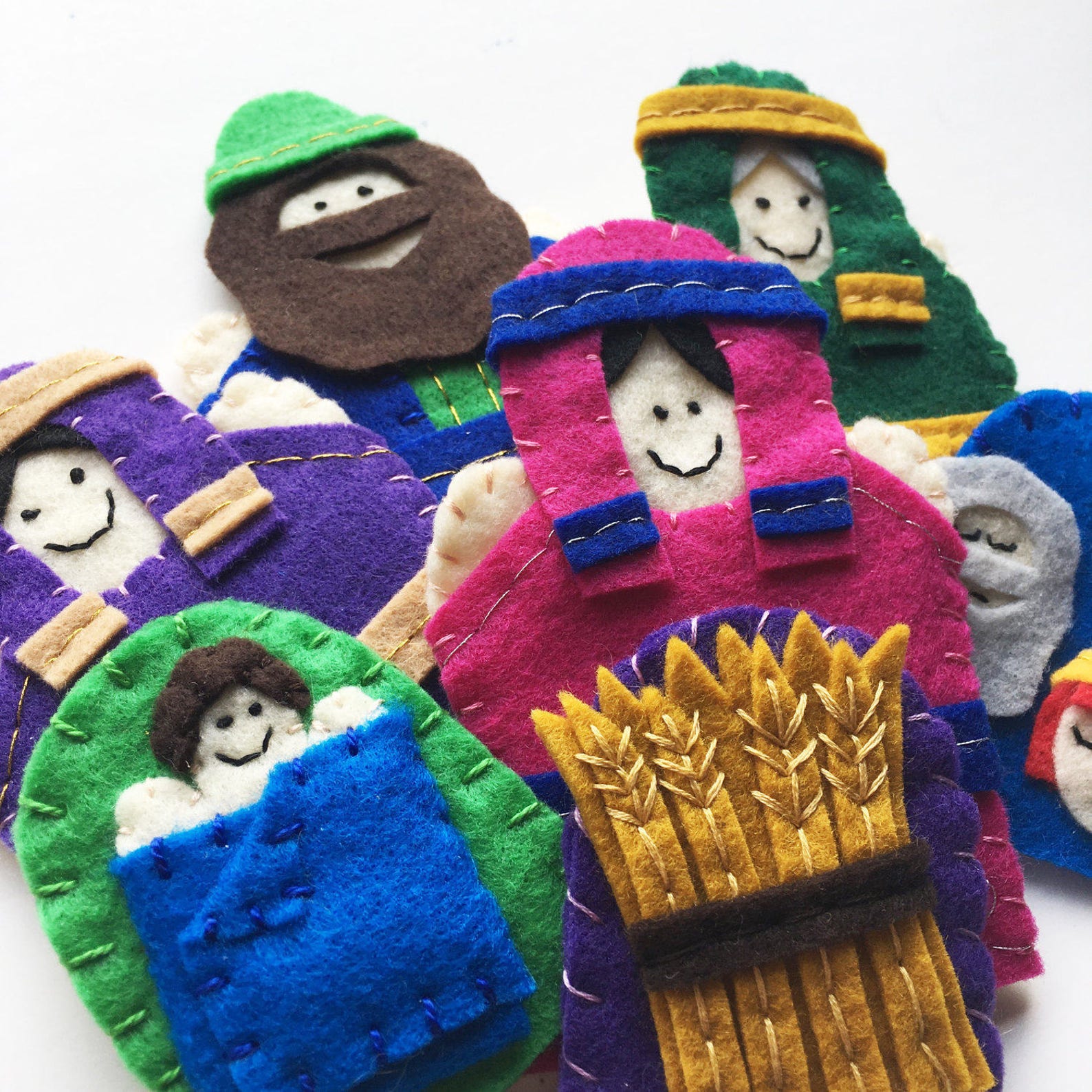 Story of Ruth and Boaz Finger Puppets for Shavuot Pentecost - Etsy