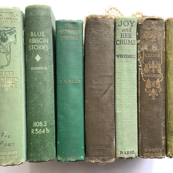 Antique Books With Beautiful Covers - Etsy