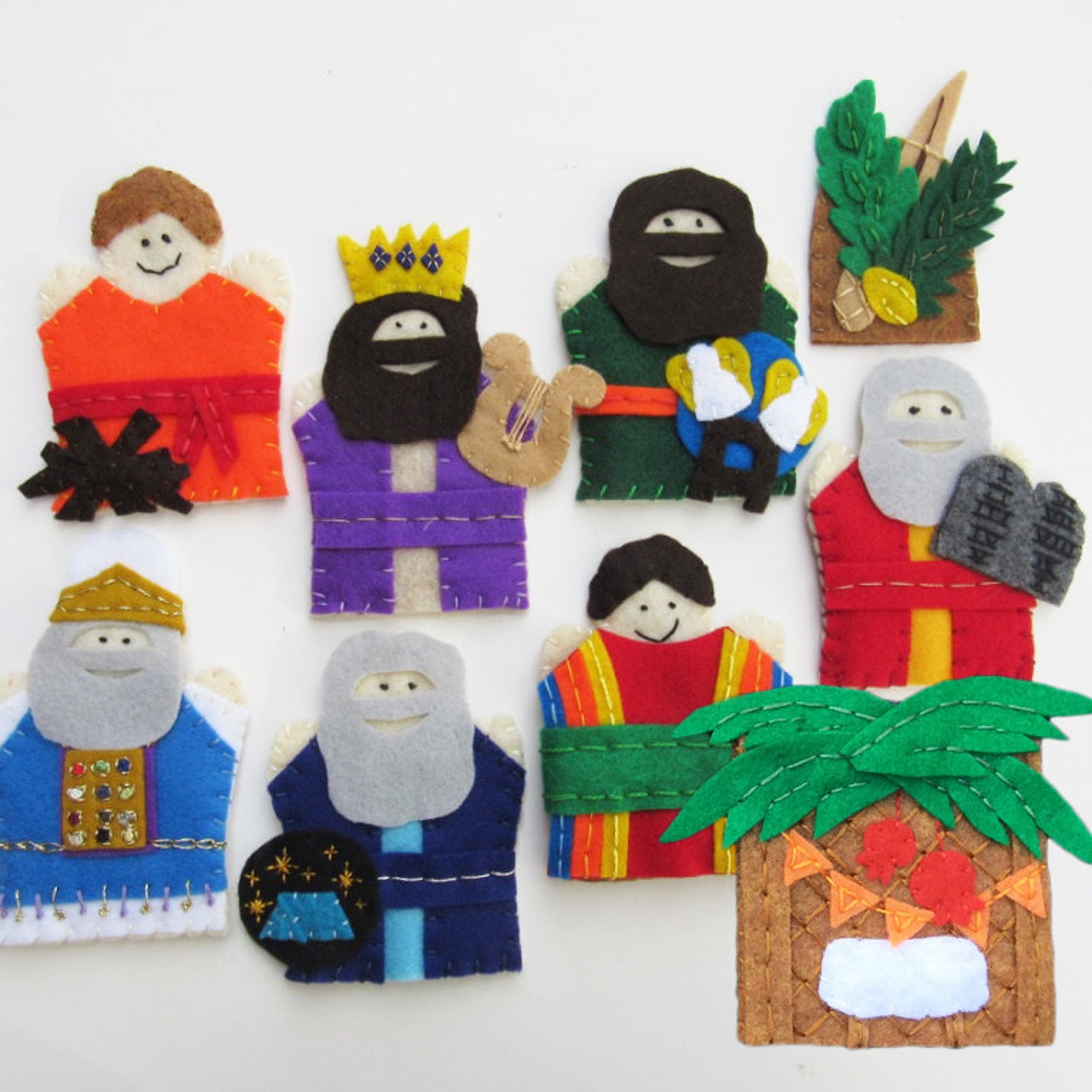 Sukkot Finger Puppets Pattern Jewish Feast of Booths Sukkah Lulav Seven ...