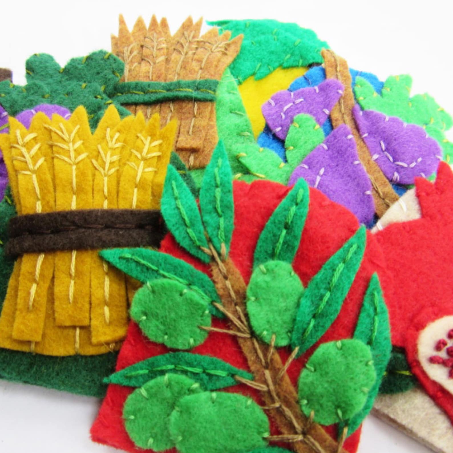 The Biblical Feast of First Fruit Pattern Bikkurim Finger Puppets Set ...
