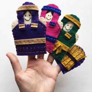 Story of Ruth and Boaz Finger Puppets for Shavuot Pentecost Set of ...