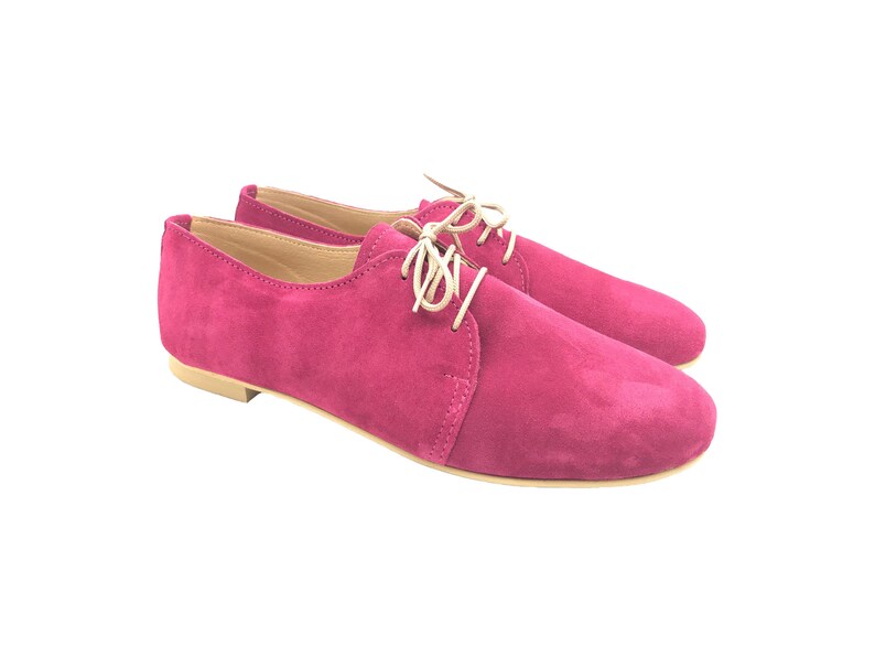 Margo Shoes Women Leather Suede Oxford Shoes Handmade Woman - Etsy Israel