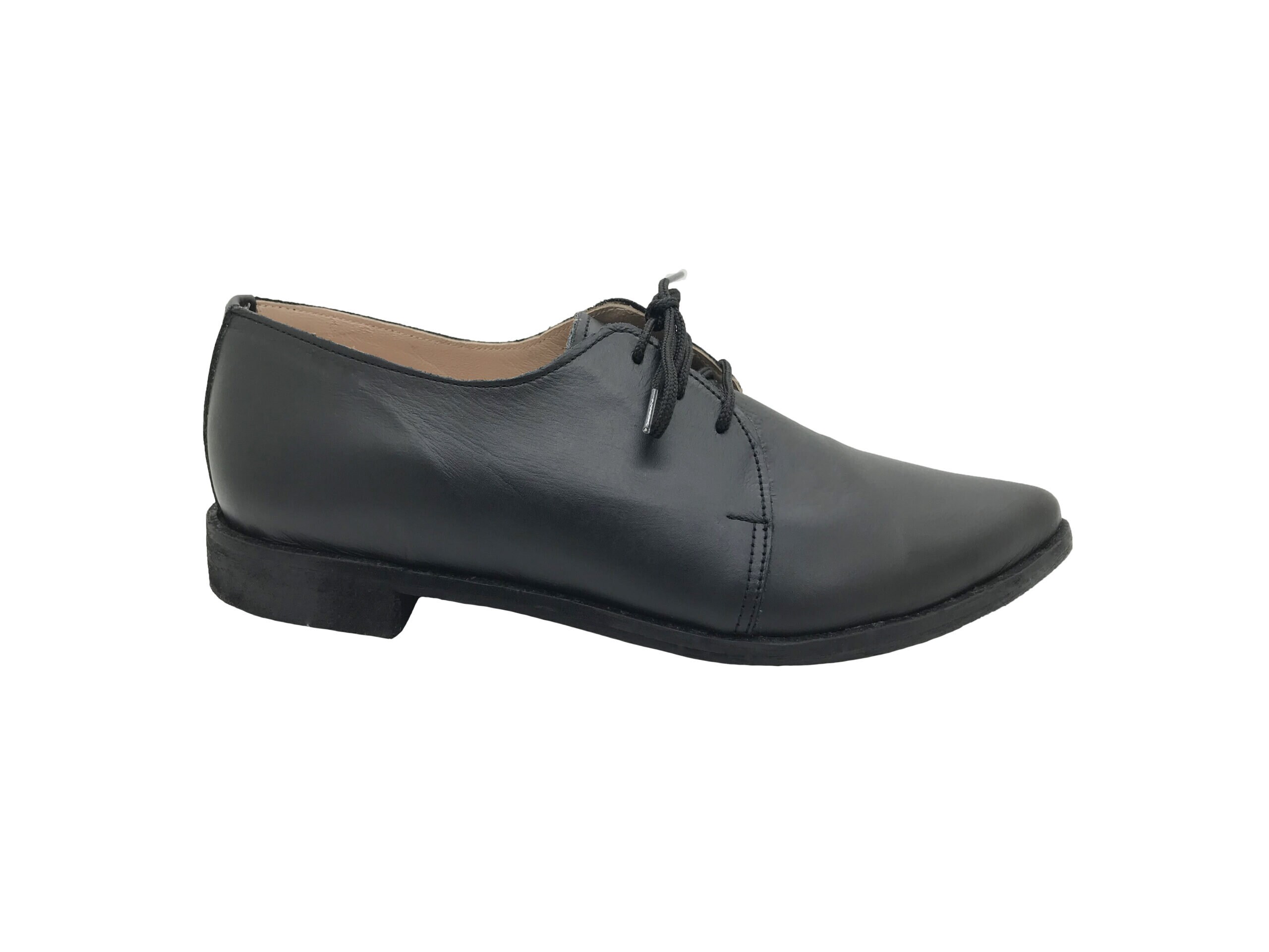 Margo Shoes Woman Leather Black Oxfords, Handmade Woman Leather Shoes ...