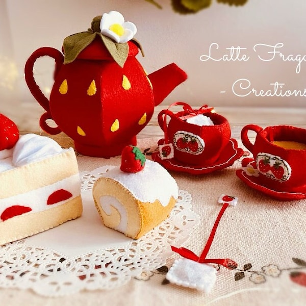 Strawberry Tea Set - Etsy