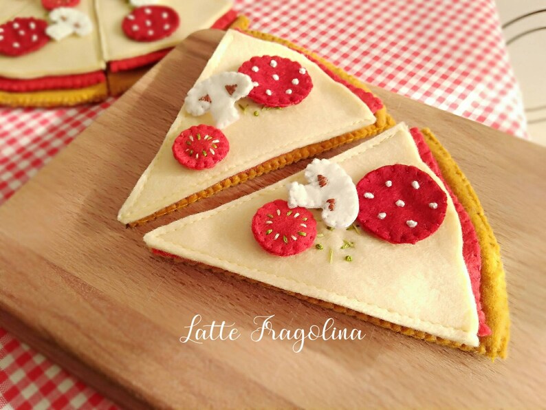 Pizza Dx Set Felt Food Toy Italian Kitchen Childrenitalian - Etsy