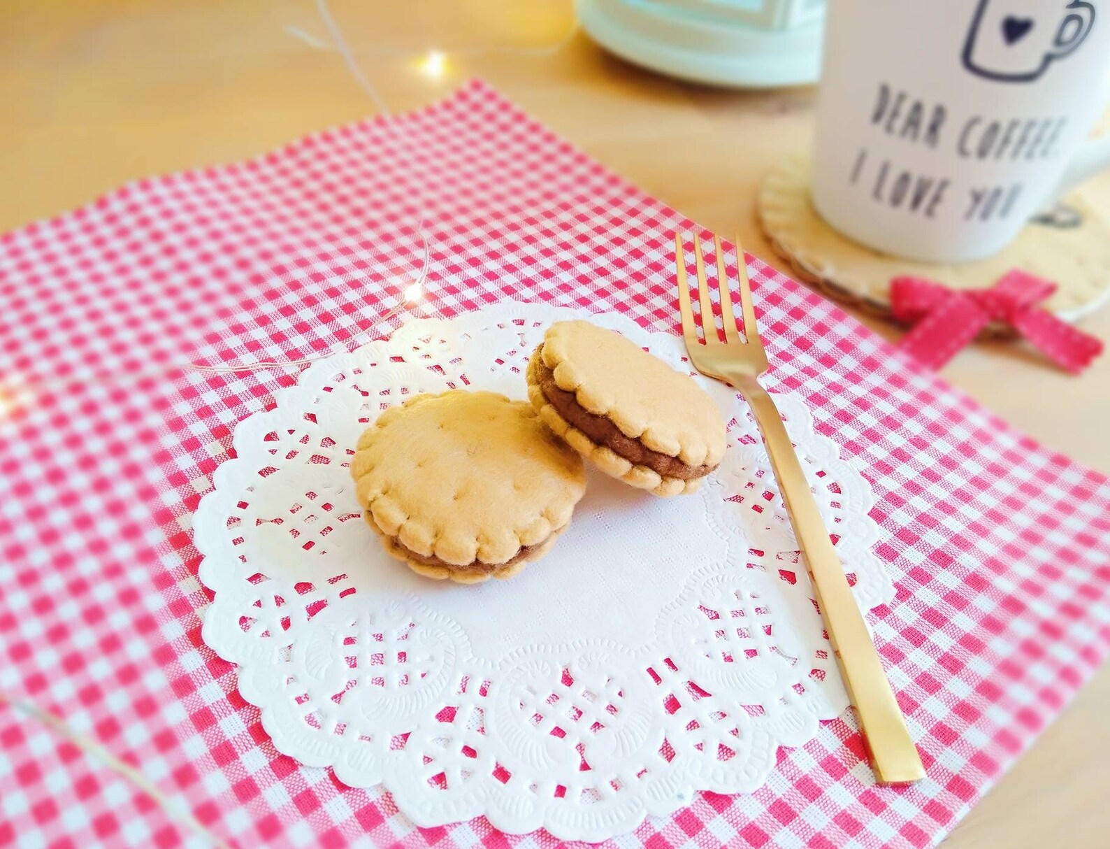 Biscuit Hair Pinbroochchocolatehair Clip Felt Hair Clip - Etsy