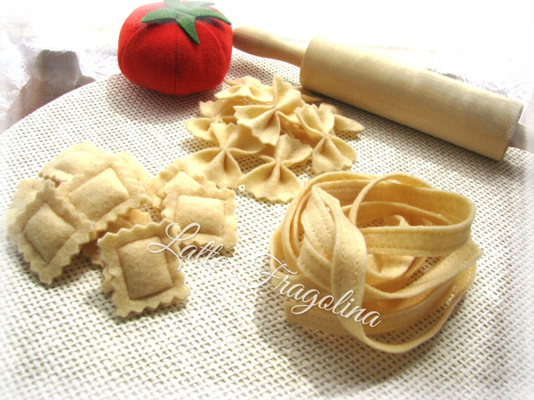 Pasta Set,ravioli,fettuccine,farfalle, Felt Food Toy,italian Cuisine ...